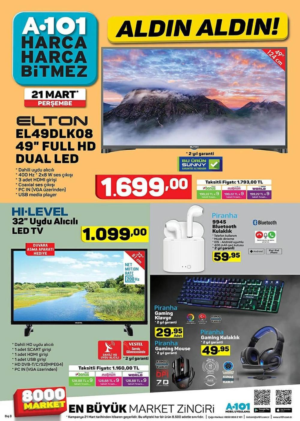 A101 21 MART 2019 AKTÜEL KATALOĞU