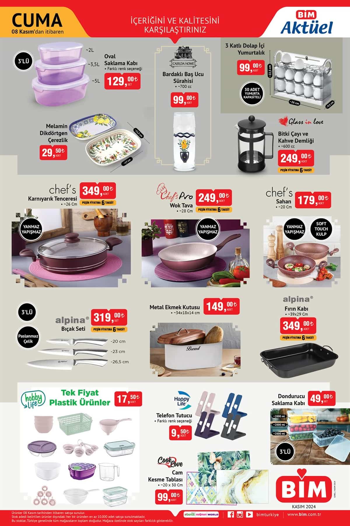 BİM 8 KASIM 2024 AKTÜEL KATALOĞU