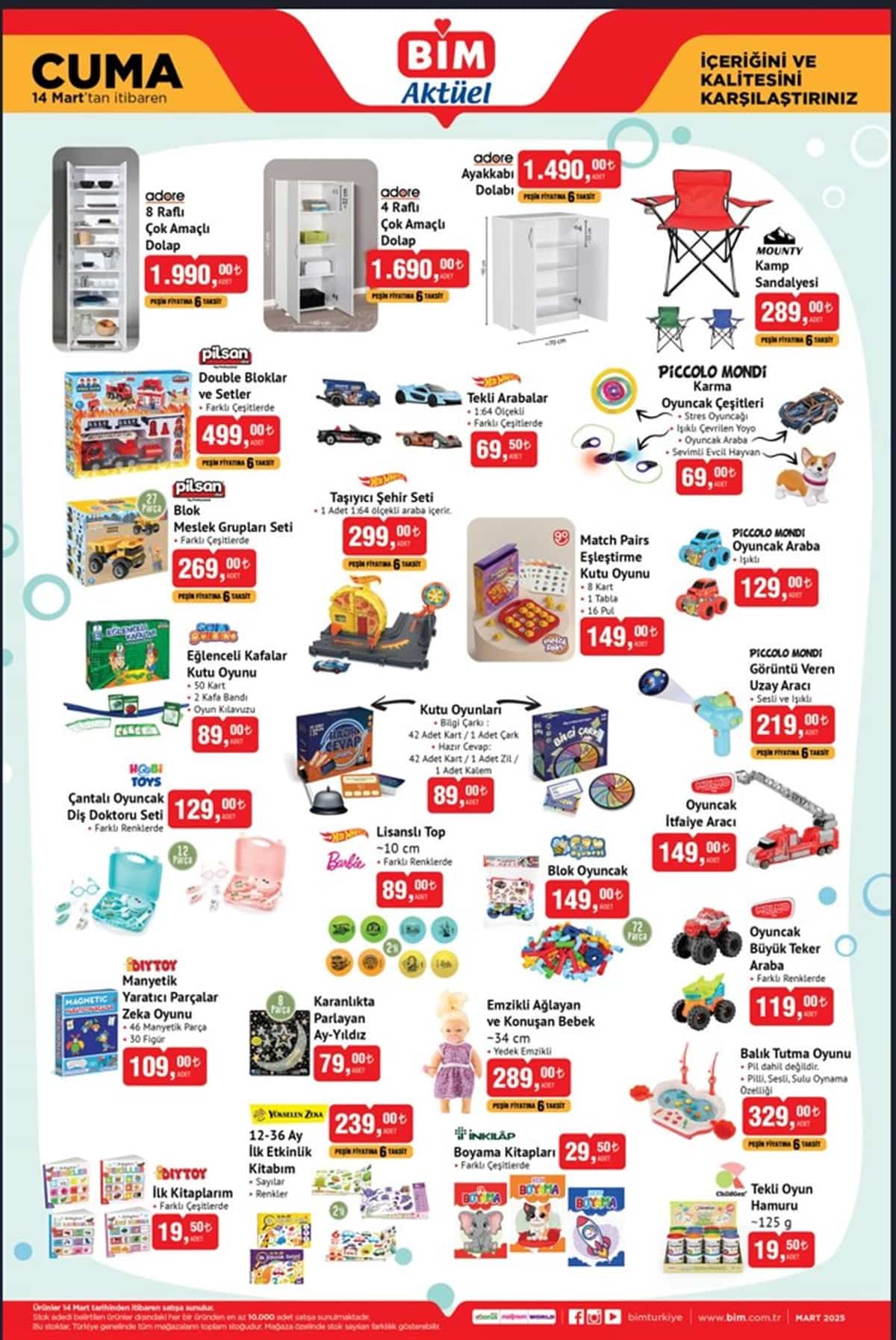 BİM 14 MART 2025 AKTÜEL KATALOĞU