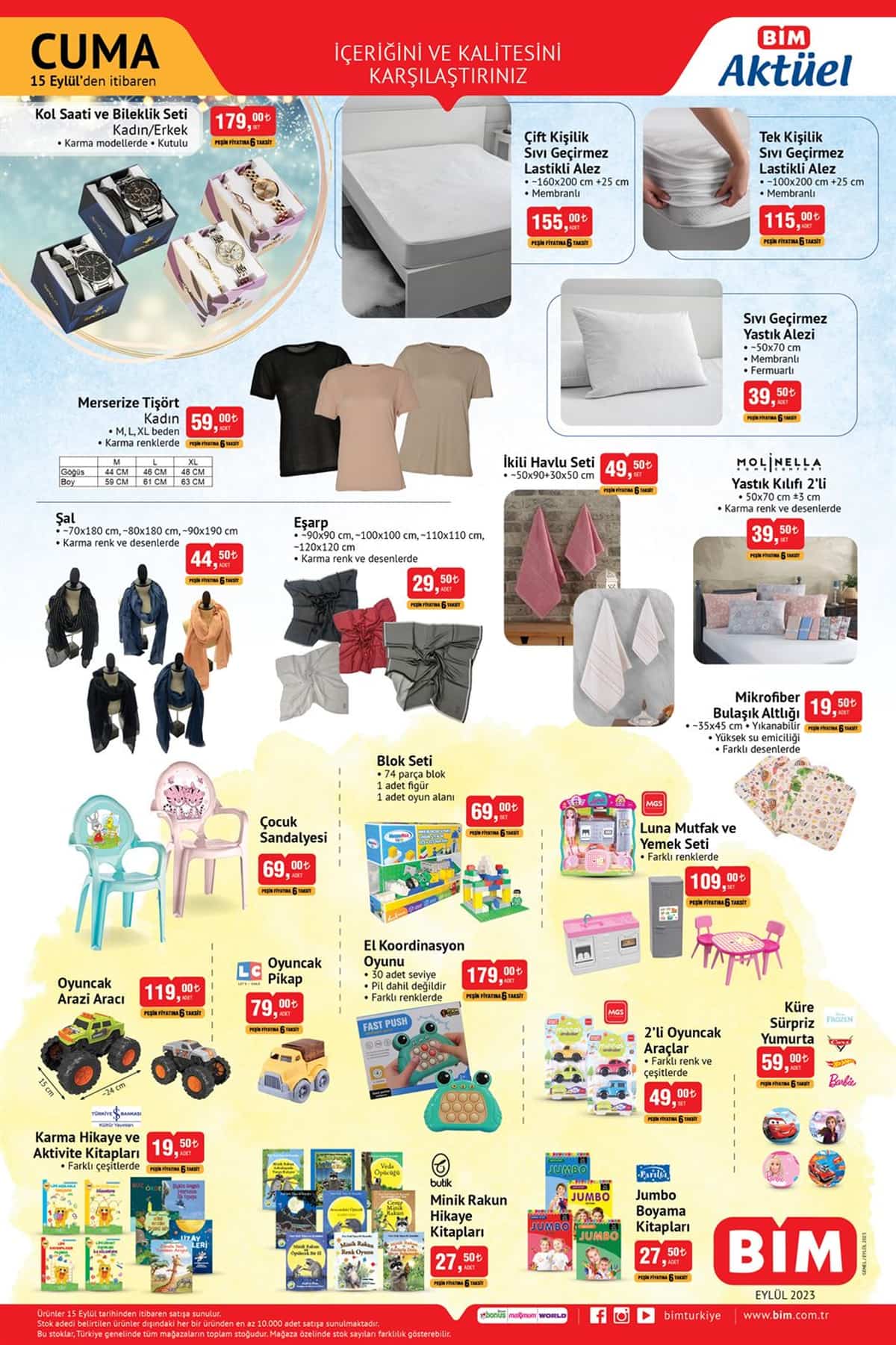 BİM 15 EYLÜL 2023 AKTÜEL KATALOĞU