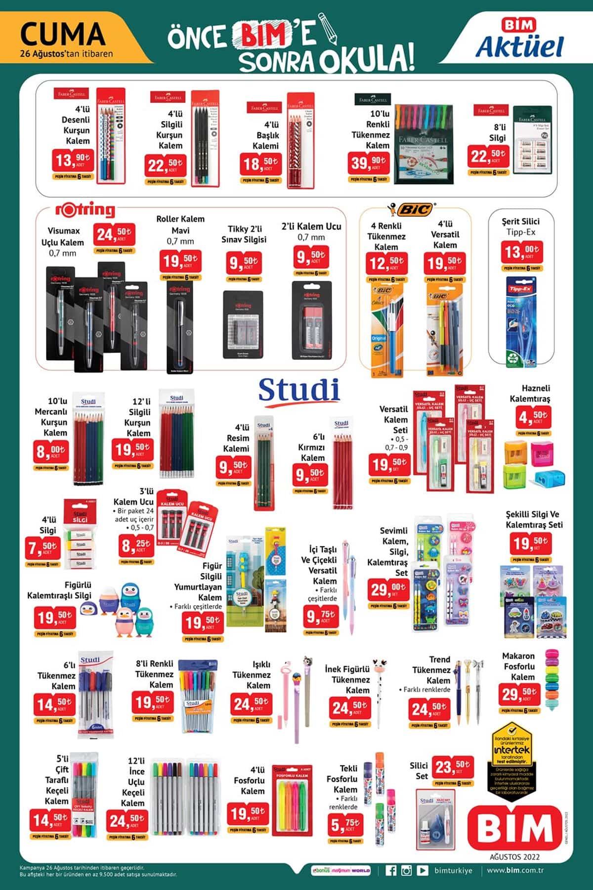 BİM 26 AĞUSTOS 2022 AKTÜEL KATALOĞU