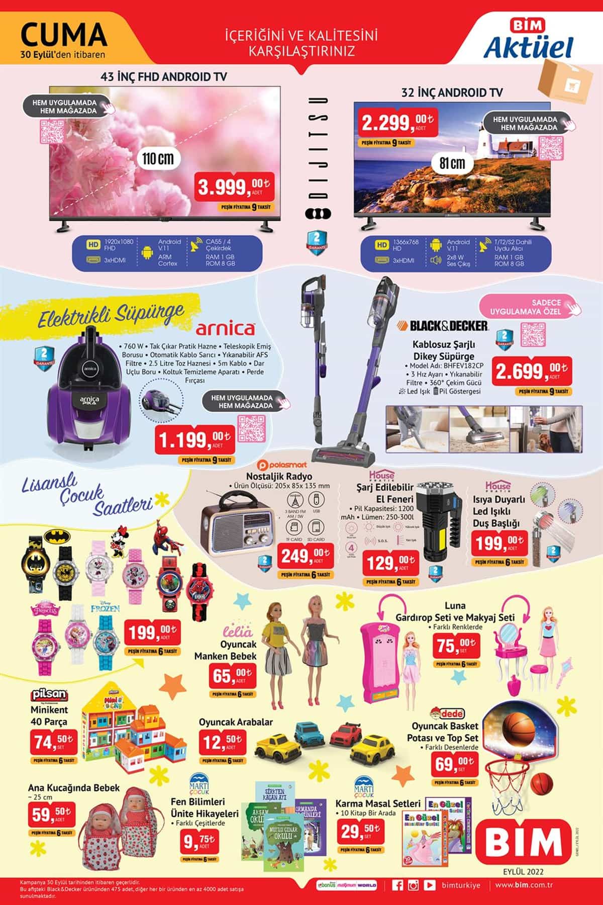 BİM 30 EYLÜL 2022 AKTÜEL KATALOĞU